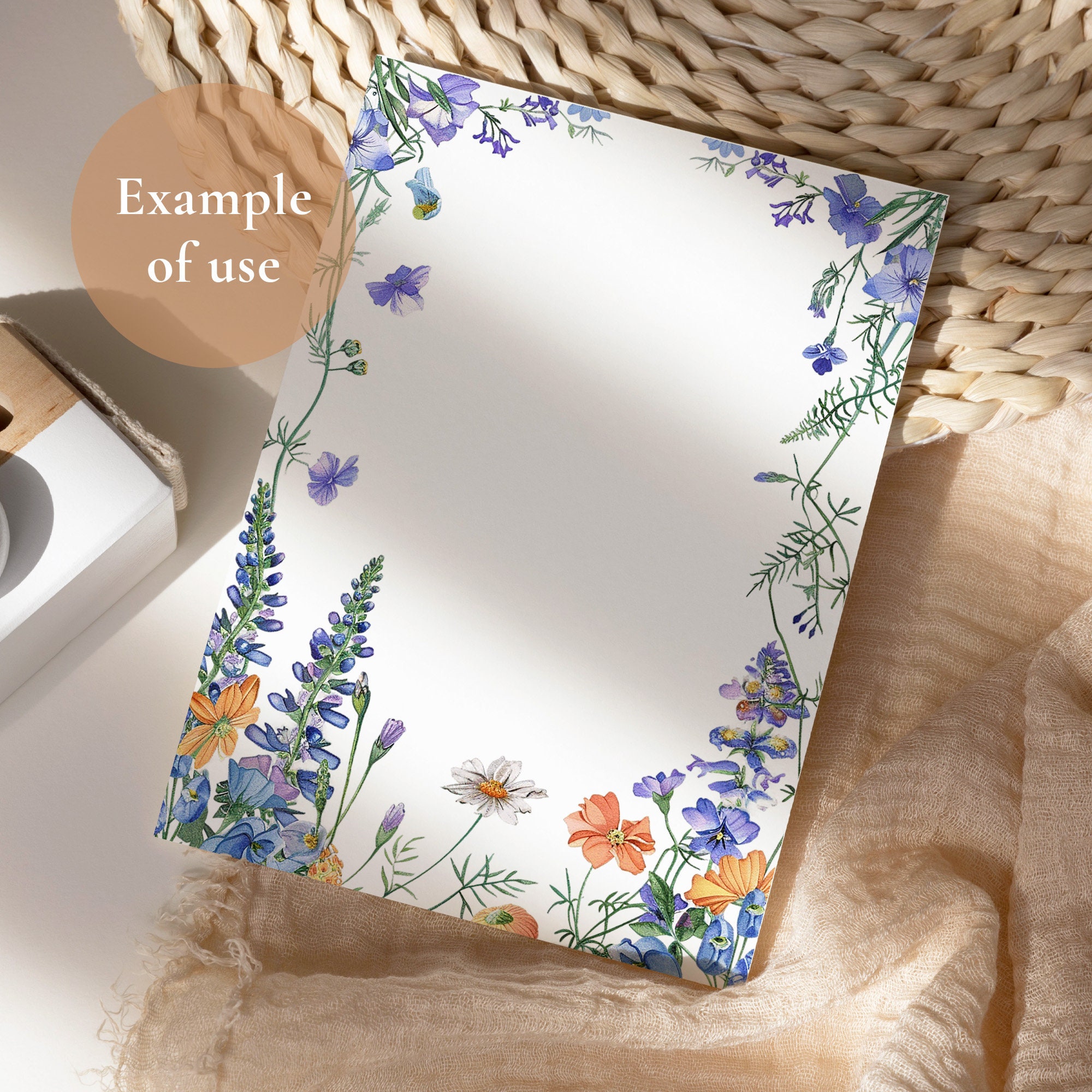 Wild Flower Clipart Frames, 5x7 Frame, PNG Floral Frames Clipart ...