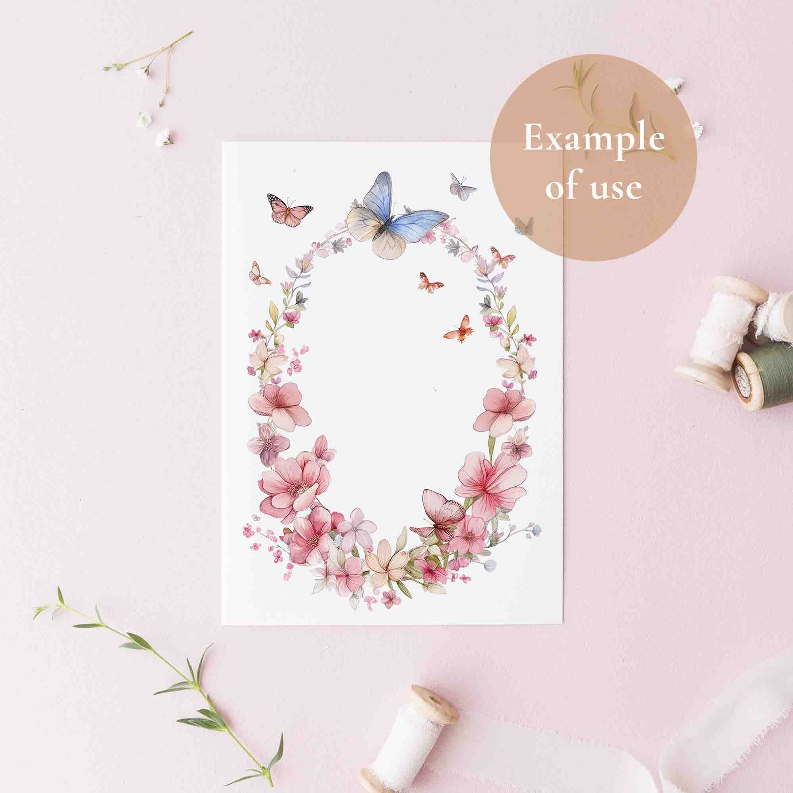 Watercolor Fairy Clipart, Princess Frames for Baby Shower, Floral Frame ...