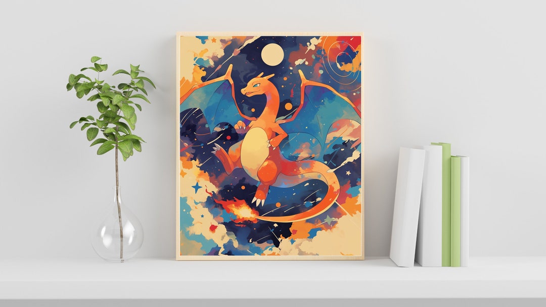 Charizard Poster 2, Anime Poster, High Quality, Pokemon, Printable Wall ...