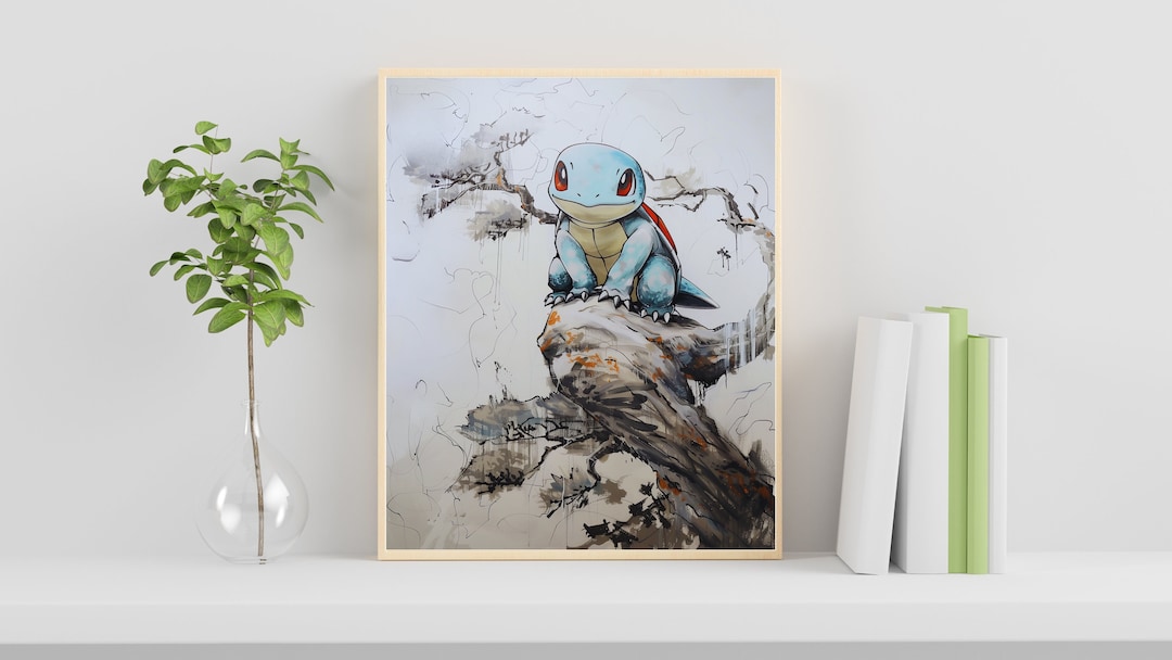 Squirtle, Pokemon, Anime Poster, Printable Wall Art, Bedroom Wall Art ...