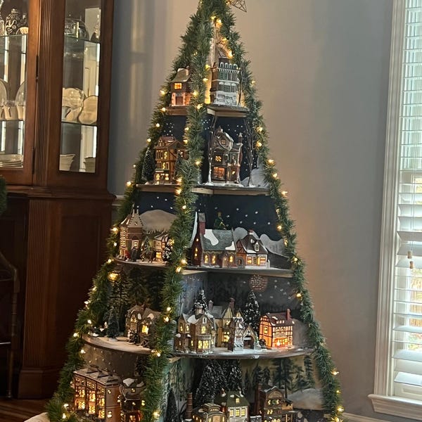 Christmas Village Tree - Etsy