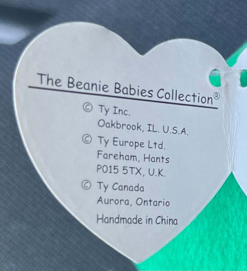 RARE With TAG ERRORS: Erin Beanie Baby - Etsy