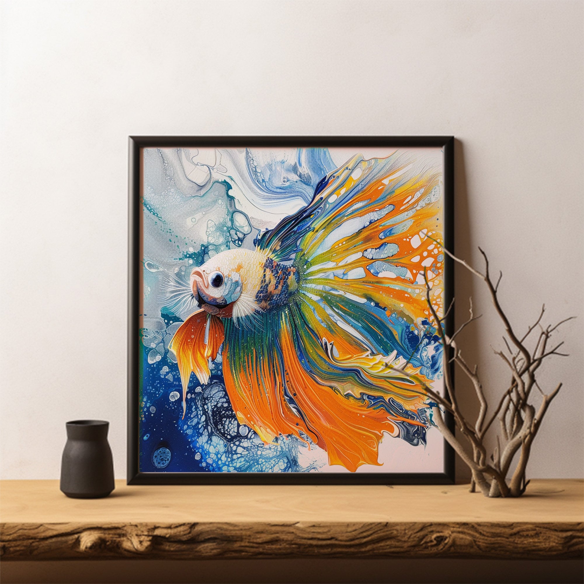 Printable Abstract Painting Fish Digital Art Abstract Art Acrylic ...