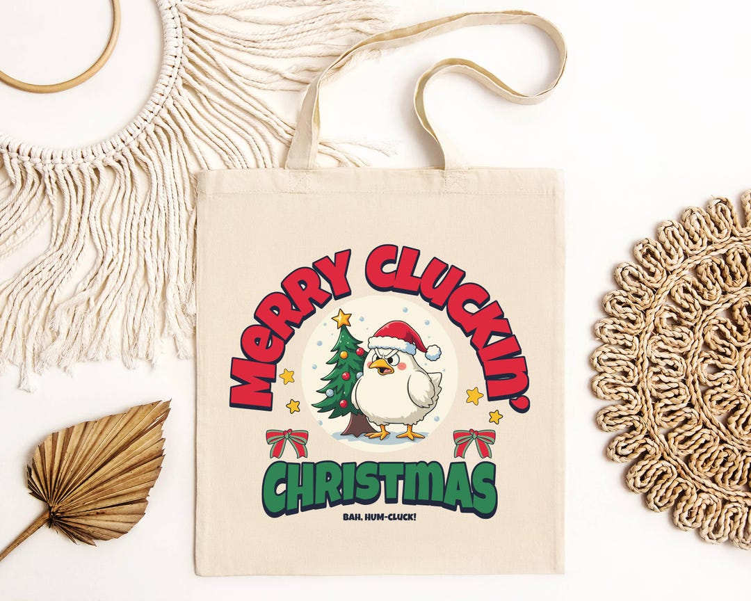 Angry Christmas Chicken SVG PNG - "merry Cluckin’ Christmas. Bah, Hum ...