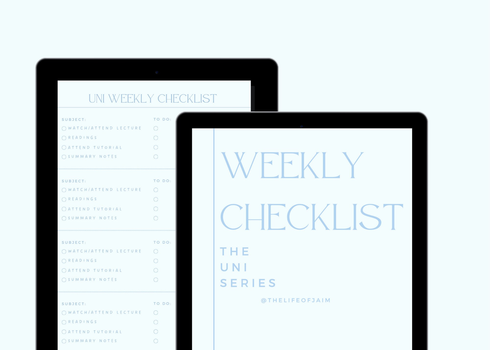 Uni Weekly Checklist Sea - Etsy