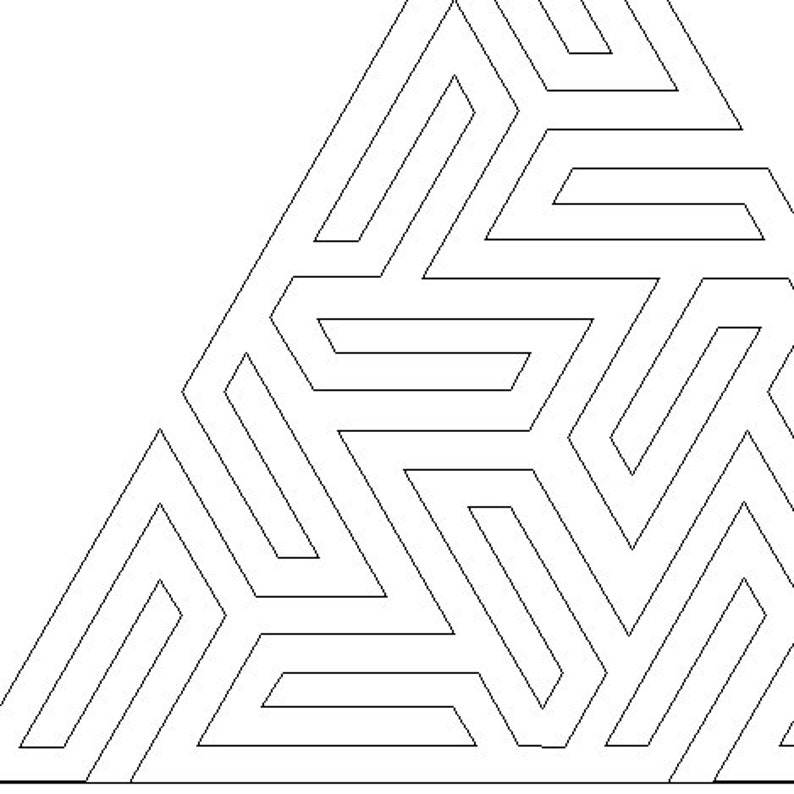 Cuadro Abstracto Triángulo Decoración De Pared Corte Láser - Etsy