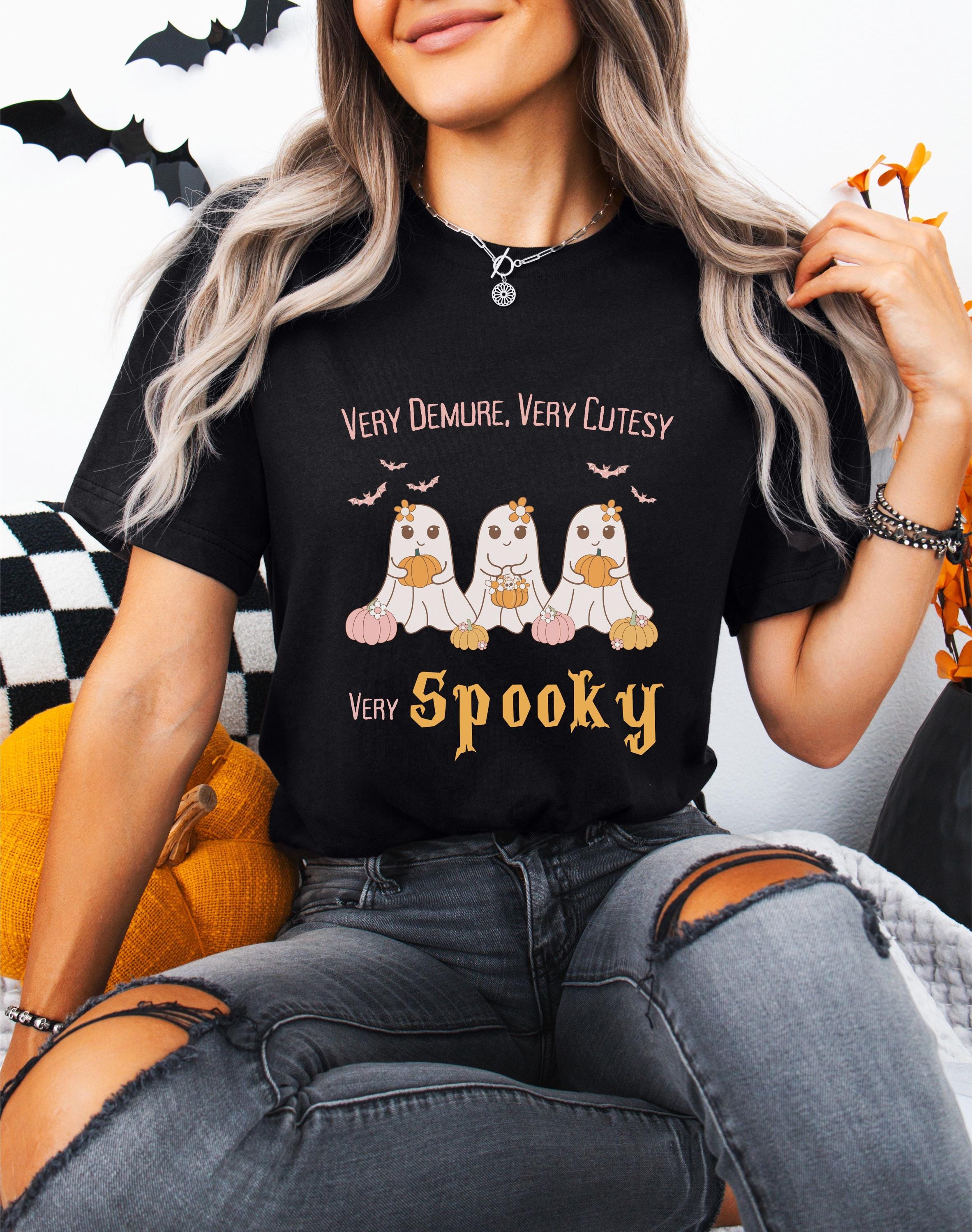 Halloween Demure Shirt, Cute Ghost Shirt, Spooky Season, Halloween ...