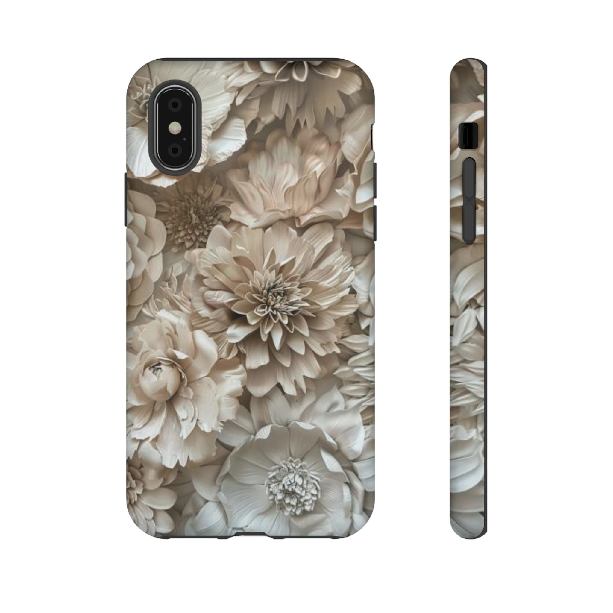 White Floral Phone Case Boho Floral iPhone Case for 15, 14, 13, 12, 11 ...