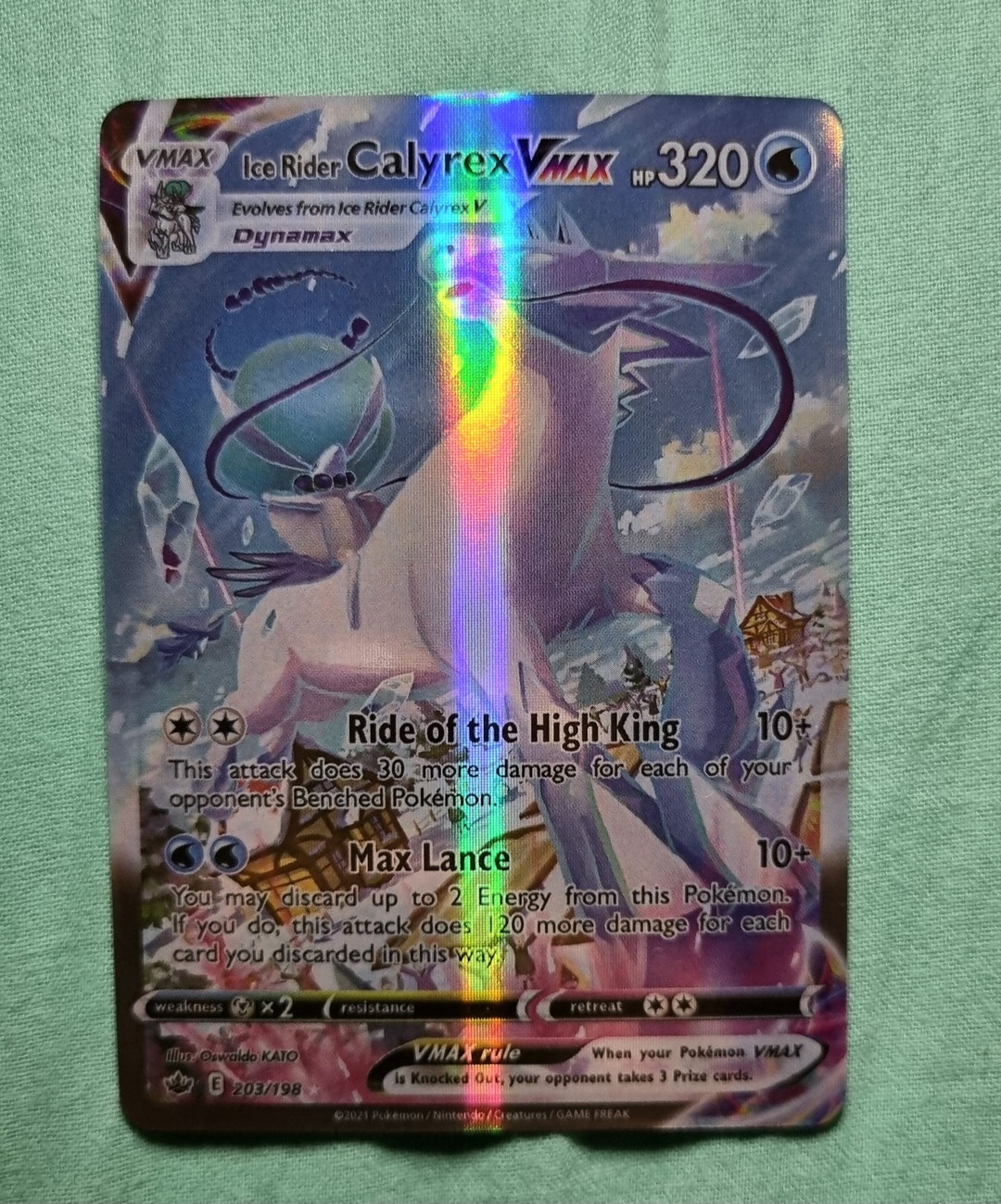 Ice Rider Calyrex VMAX alternate Art Secret 203/198 - Etsy