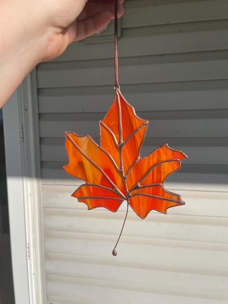 Stained Glass Maple Leaf - Etsy