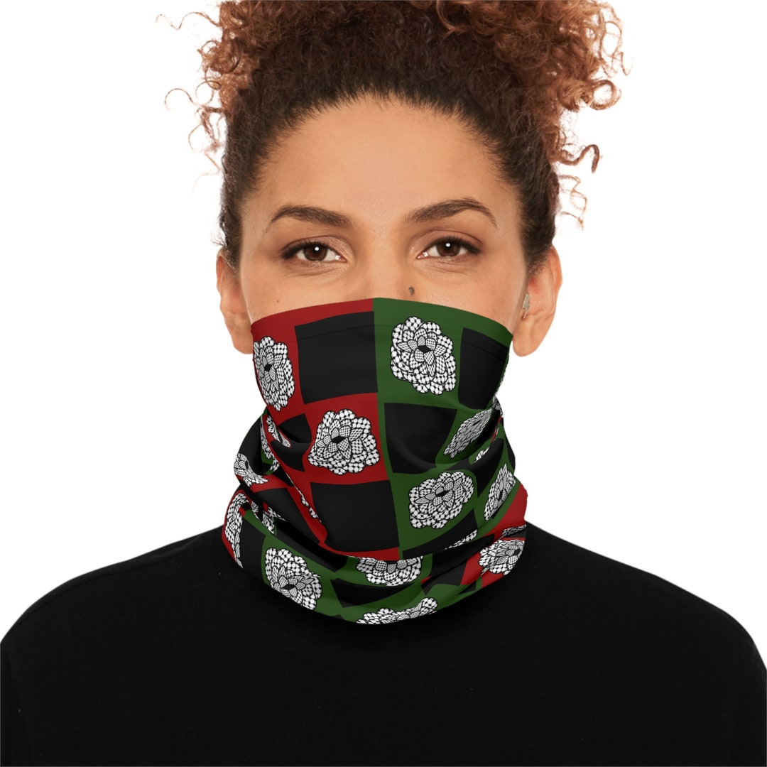 Keffiyeh Flower Palestine Lightweight Neck Gaiter, Face Mask, Bandana ...