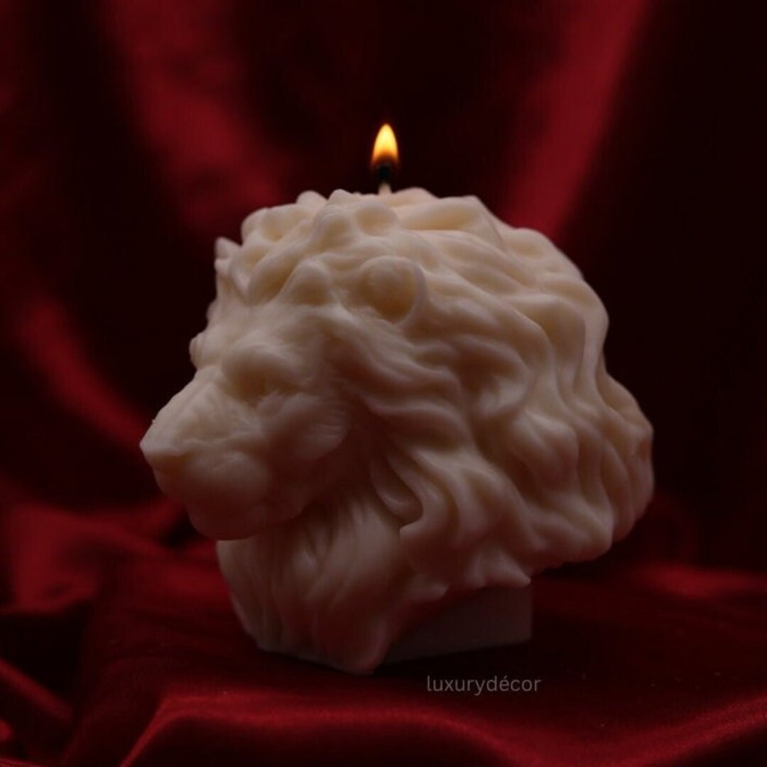 Lion Head Candle Birthday Anniversary Housewarming Gift Custom Gifts ...