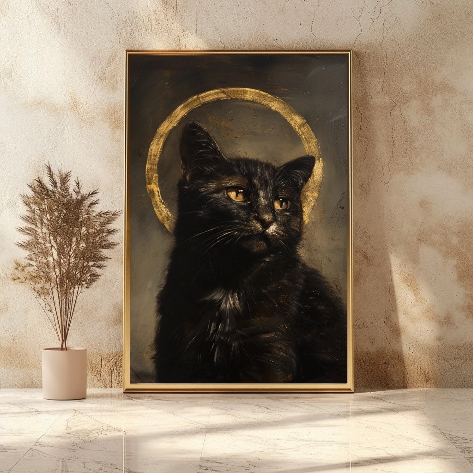 Digital Saint Midnight the CAT ART PRINT Decor / Cat Downloadable Art ...