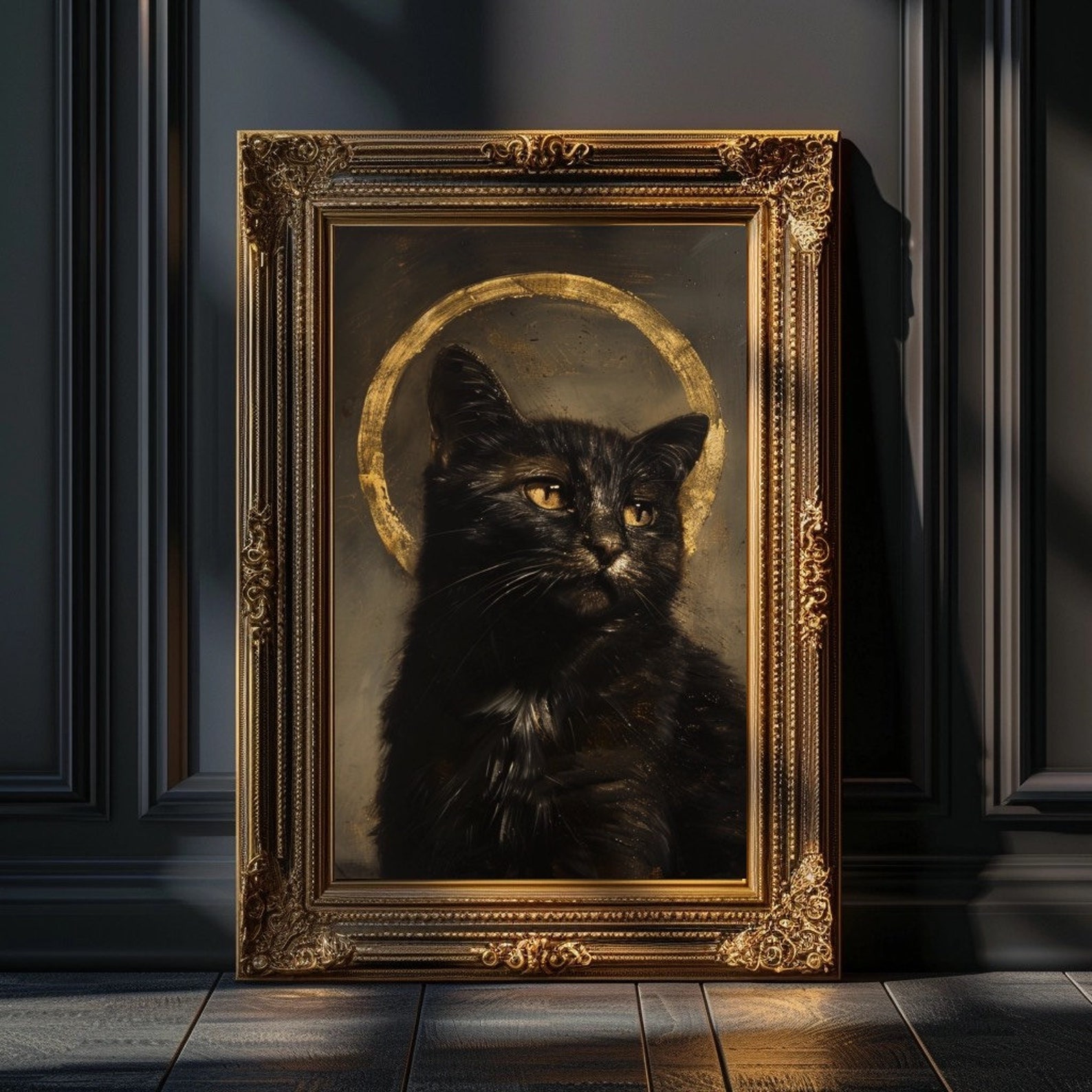 Digital Saint Midnight the CAT ART PRINT Decor / Cat Downloadable Art ...
