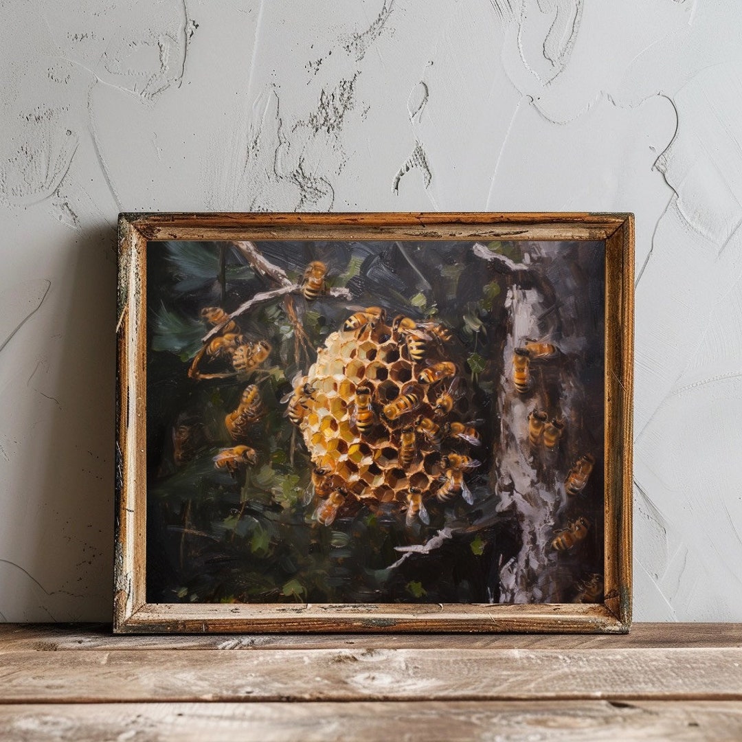 Digital Dark Academia Bees ART PRINT Decor / Gothic Bees Downloadable ...
