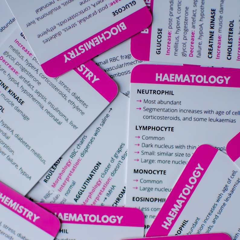 Bloods 101 Veterinary Reference Cards Bundle - Etsy