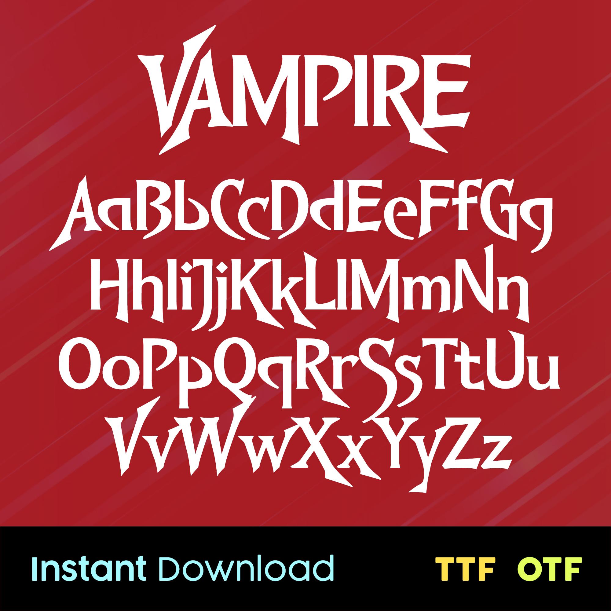 Venom Font - Vampire Pro TTF OTF - Etsy