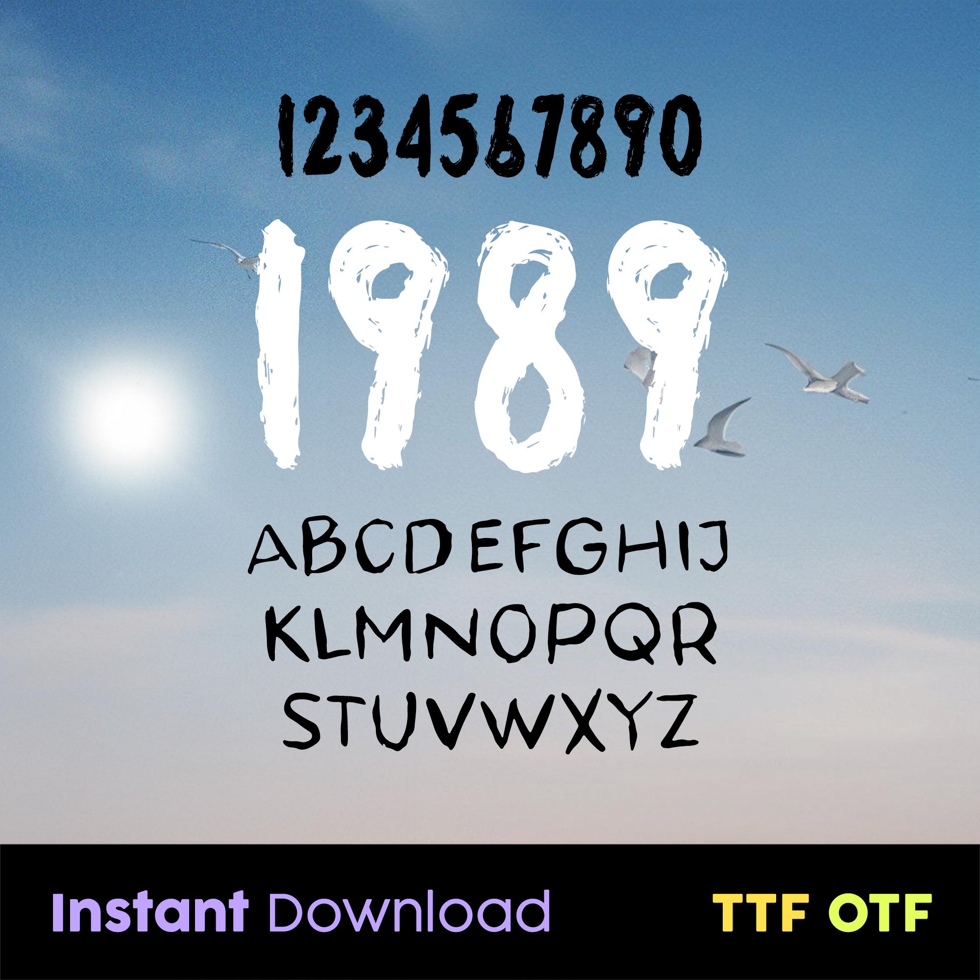 1989 Tracklist Font