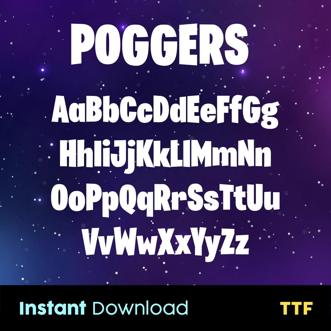 Poggers Pro Font - Fun TTF OTF - Etsy