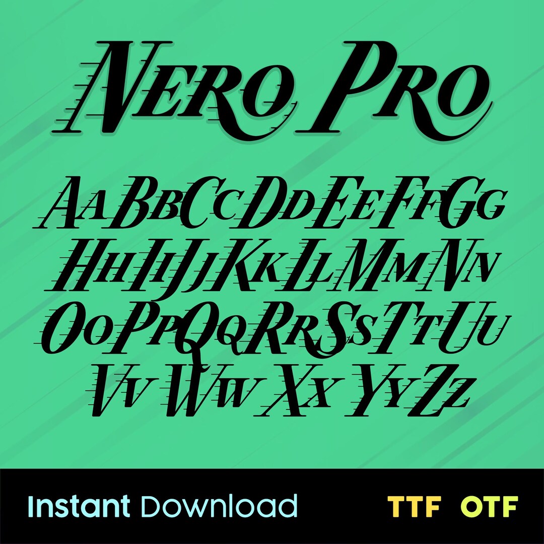 Nero Pro Font TTF OTF - Etsy
