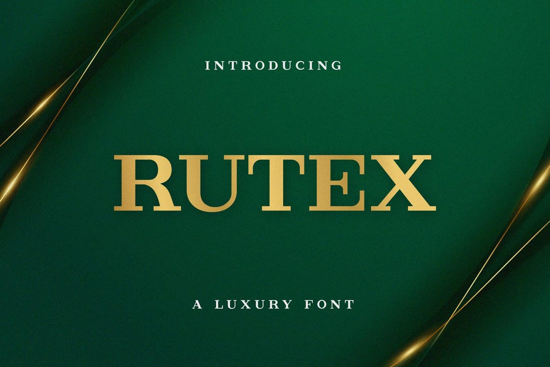 Rutex Pro Font - Luxurious TTF - Etsy