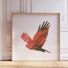 Hawk Flying Printable, Abstract Hawk Art, Fluid Art, Gifts for Birders ...
