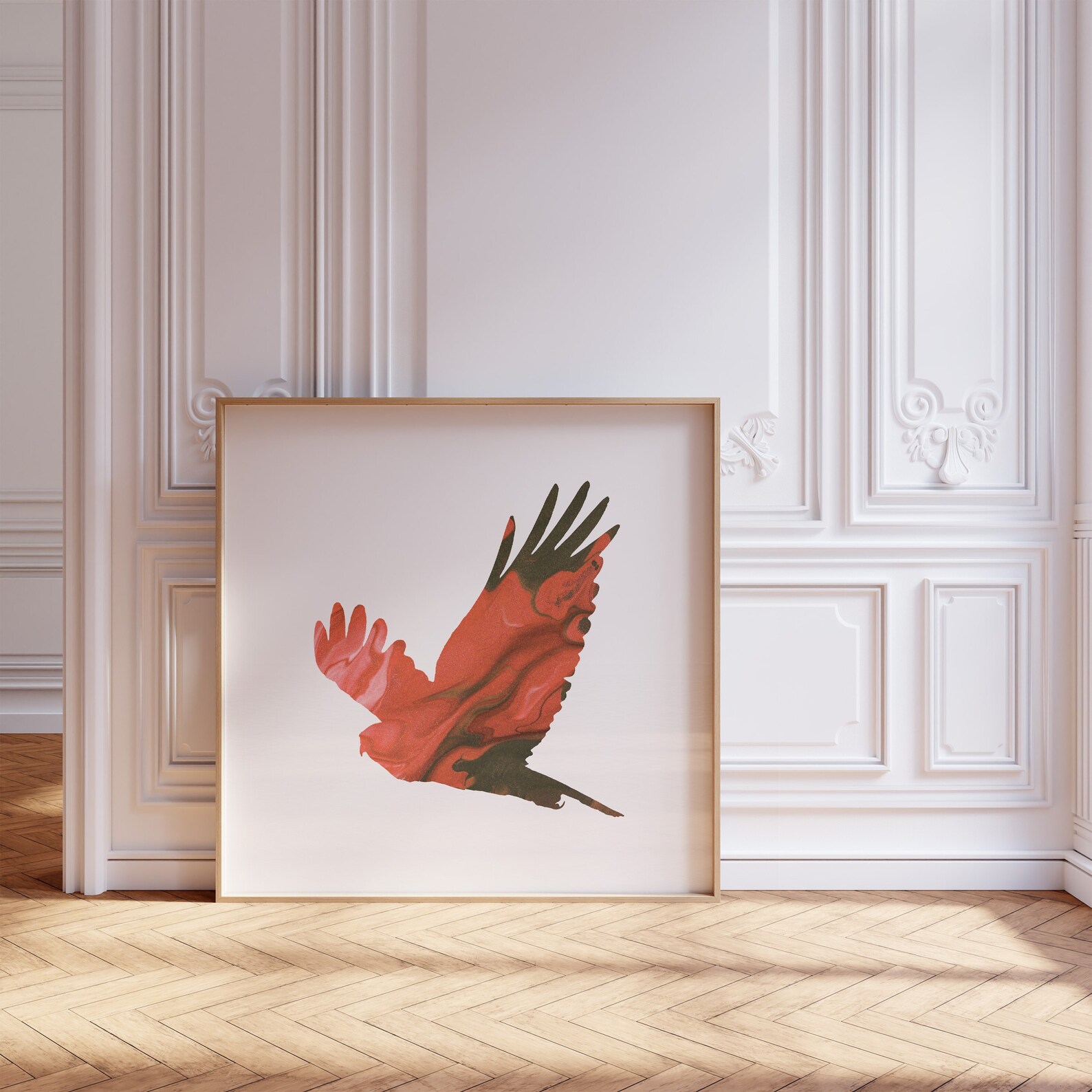 Hawk Flying Printable, Abstract Hawk Art, Fluid Art, Gifts for Birders ...