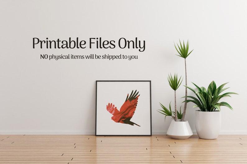 Hawk Flying Printable, Abstract Hawk Art, Fluid Art, Gifts for Birders ...