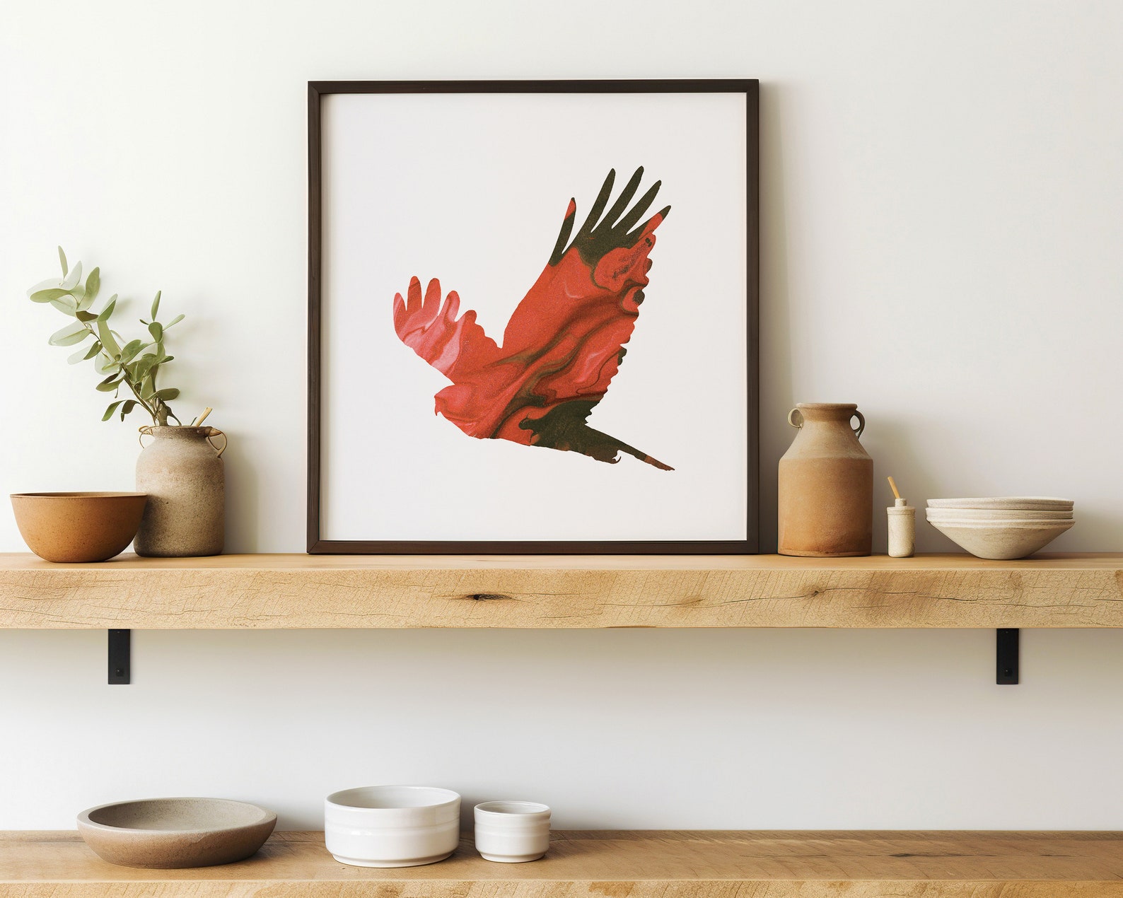 Hawk Flying Printable, Abstract Hawk Art, Fluid Art, Gifts for Birders ...