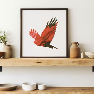 Hawk Flying Printable, Abstract Hawk Art, Fluid Art, Gifts for Birders ...