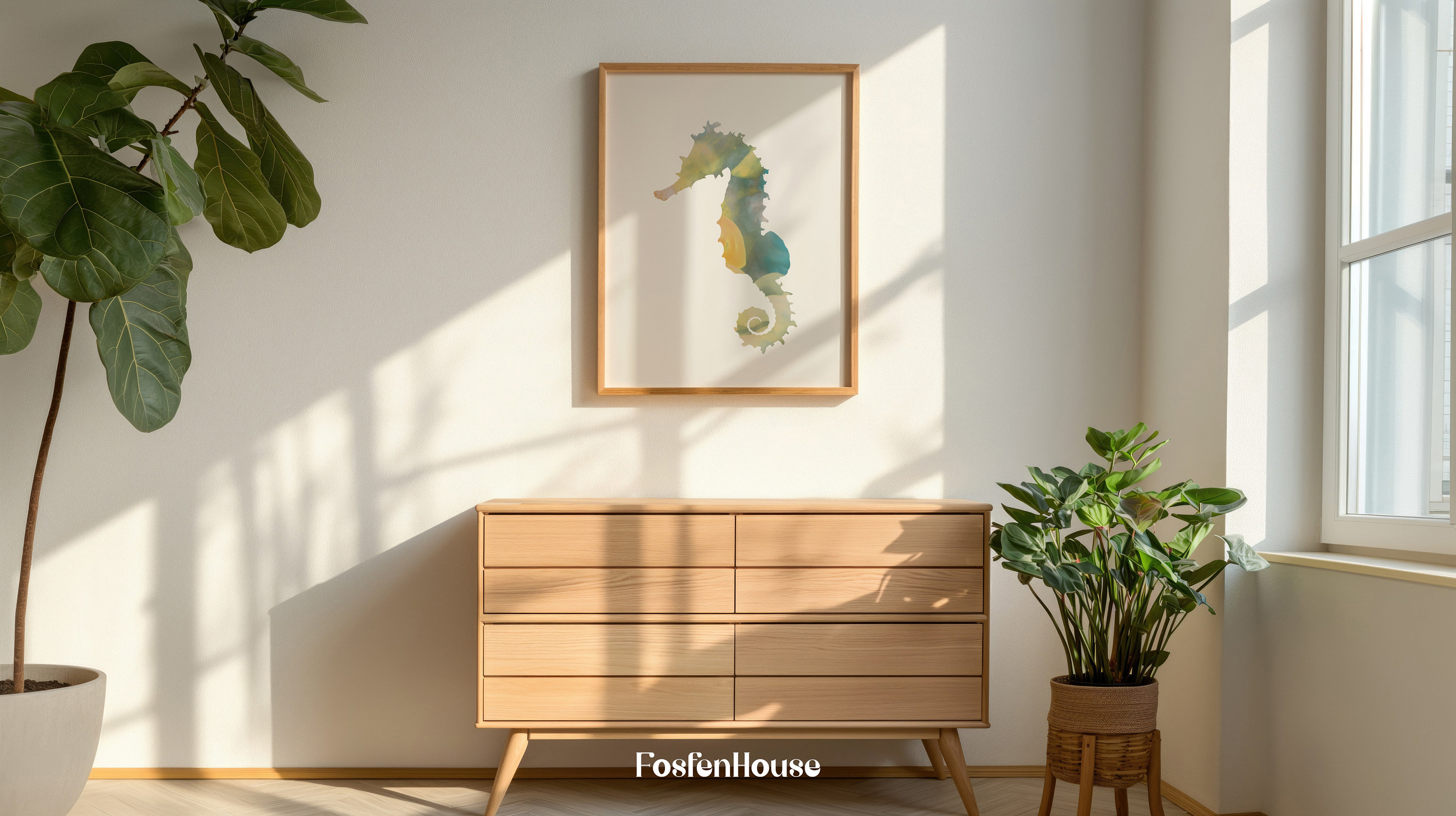 Watercolor Seahorse Printable, Abstract Seahorse Art, Ocean Seahorse ...