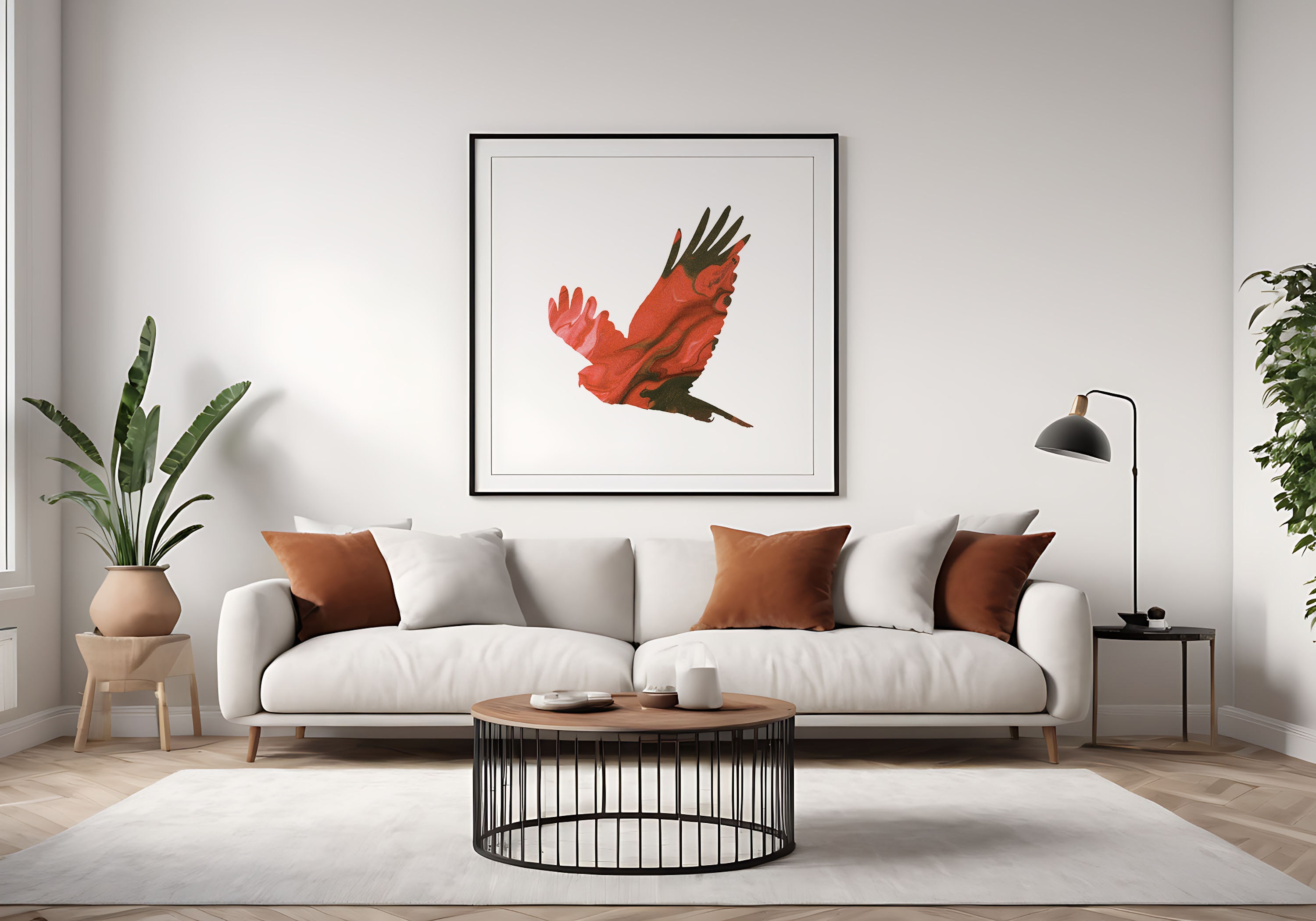 Hawk Flying Printable, Abstract Hawk Art, Fluid Art, Gifts for Birders ...