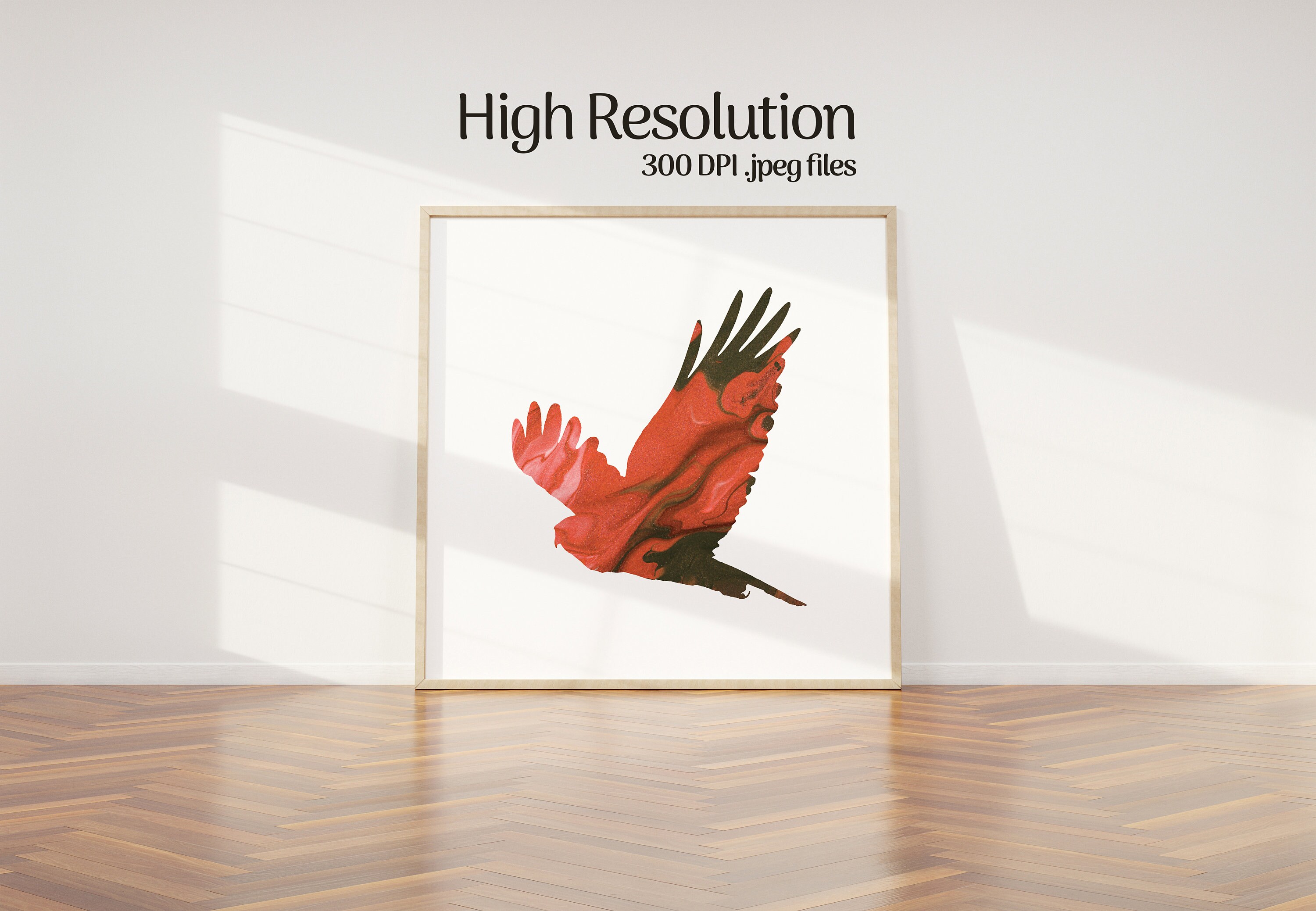 Hawk Flying Printable, Abstract Hawk Art, Fluid Art, Gifts for Birders ...