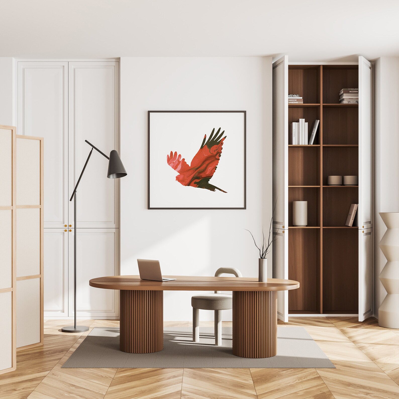 Hawk Flying Printable, Abstract Hawk Art, Fluid Art, Gifts for Birders ...