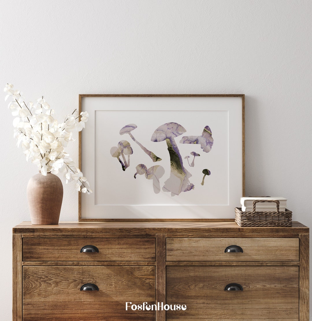 Mushroom Printable, Mushroomcore, Magic Mushroom Art, Psychedelic ...