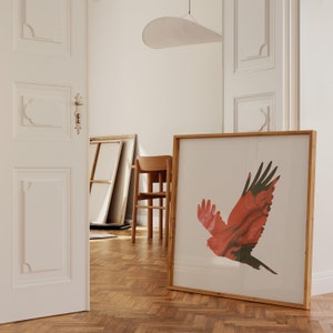 Hawk Flying Printable, Abstract Hawk Art, Fluid Art, Gifts for Birders ...