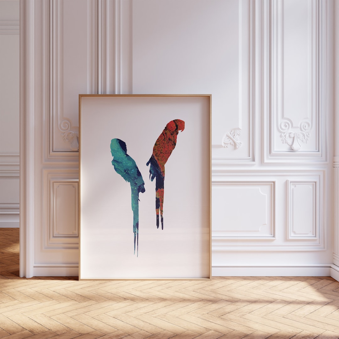 Macaw Parrot Printable, Abstract Parrot Art, Tropical Parrot Art ...