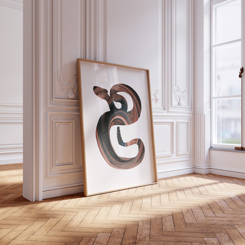 Rattlesnake Printable, Abstract Snake Art, Minimal Snake Print, Boho ...