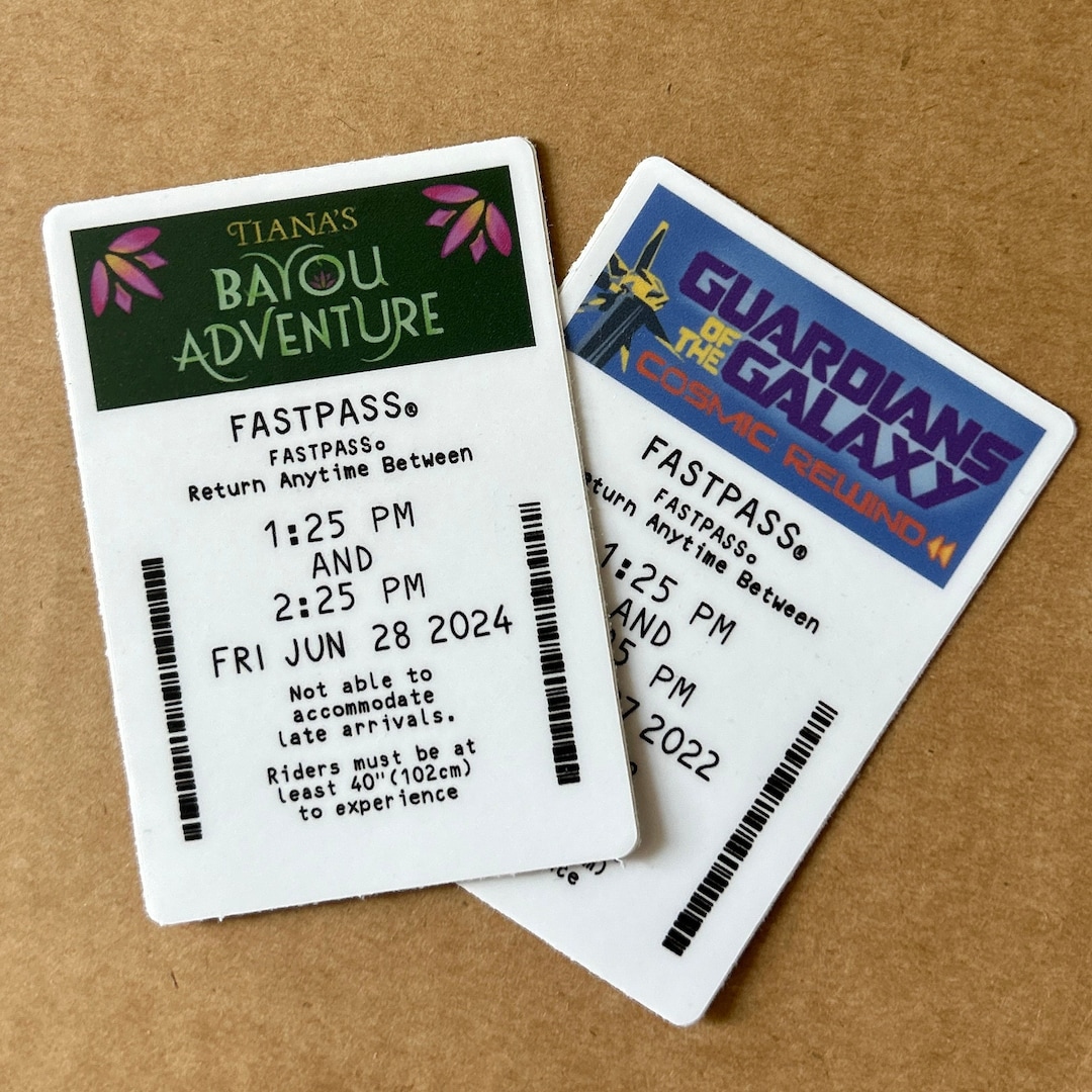 Fastpass Vinyl Stickers WDW Theme Park Inspired - Etsy