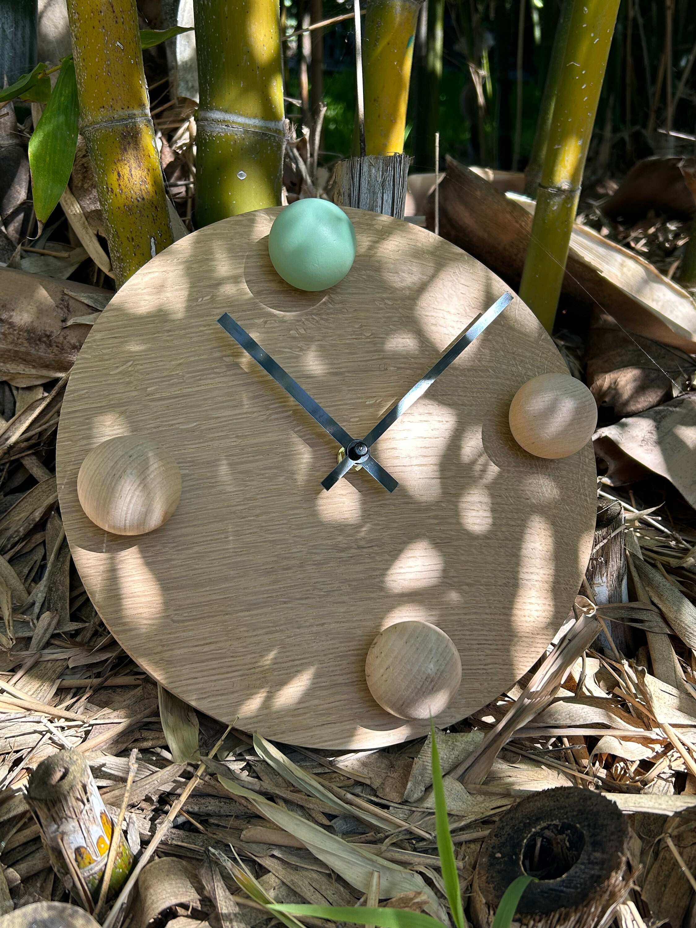 Minimalist Clock, Modern Wood Clock, Simplistic Clock, Bauhaus Wood ...