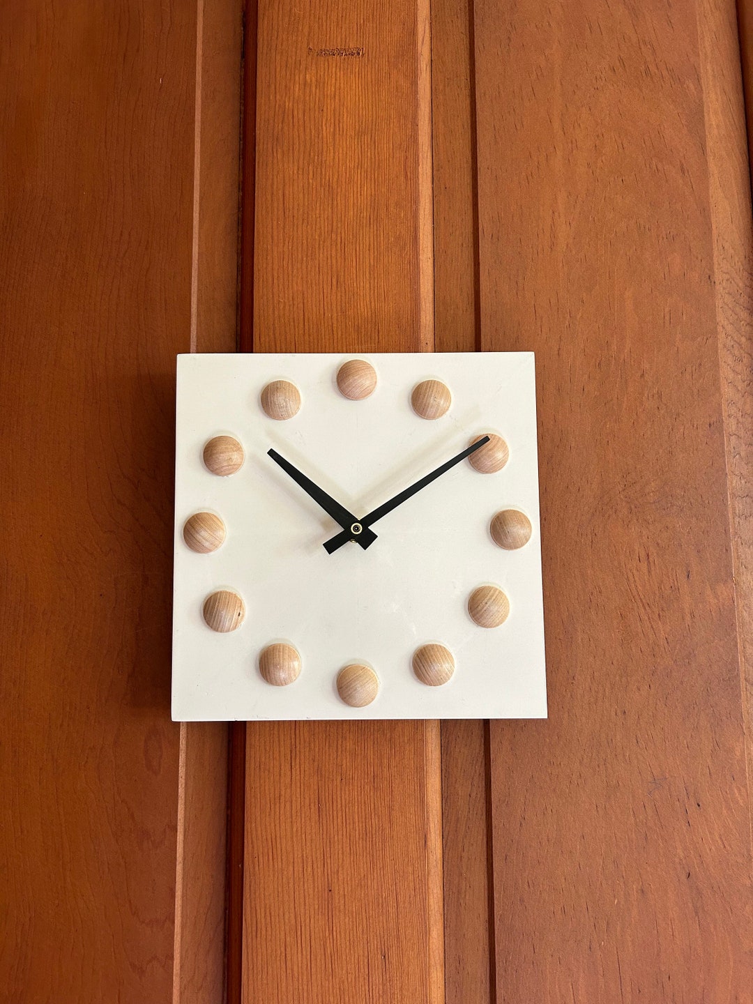 Minimalist Wood Clock, Modern Wood Clock, Urban Decor, Simplistic Clock ...