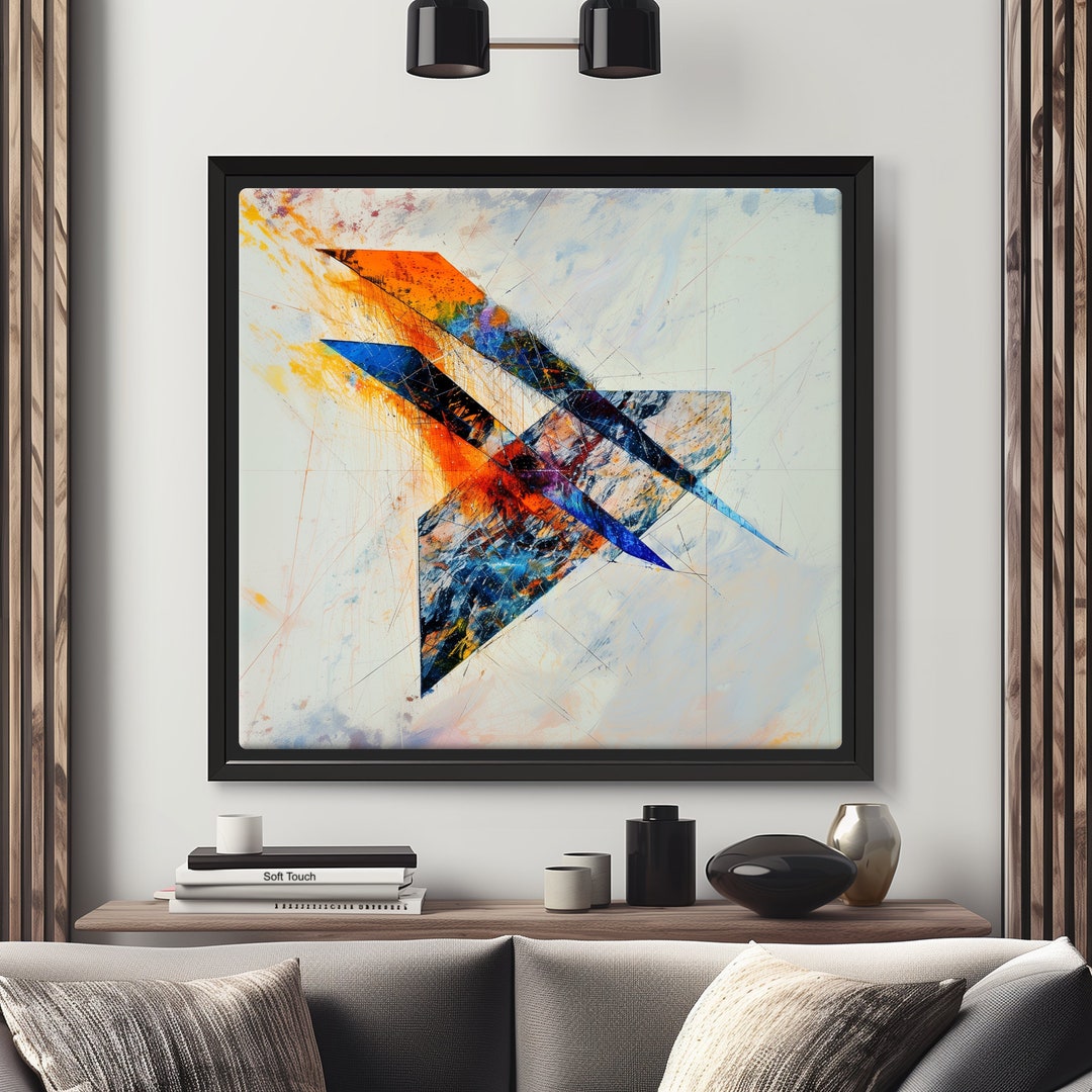 Digital Artwork Angular Abstract Office & Home Decor Living Room ...