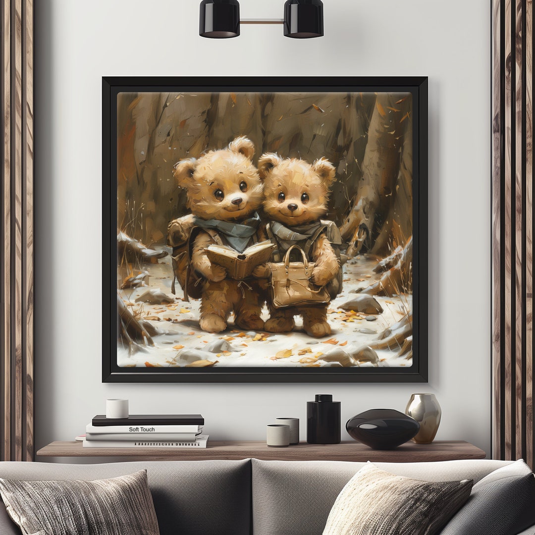 Digital Artwork Teddy Adventure Print for Office & Home Decor Living ...
