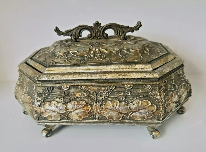 Vintage Hollywood Regency Gold Tone Basso-relievo Footed Chest - Etsy