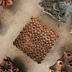 Vintage Indian Wood Stamps Block – Hand Carved Textile Printing Blocks ...