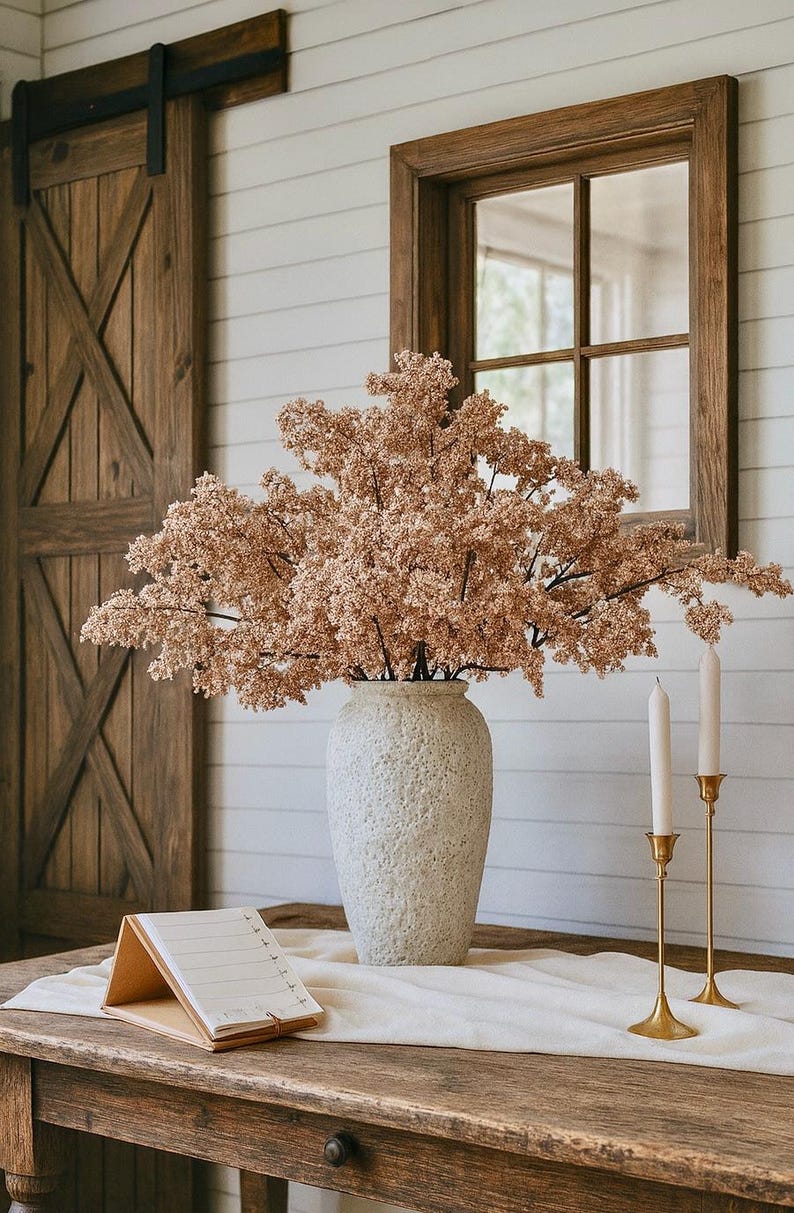 32'' Artificial White Berry Stems,pink Berry Stems.tall Faux Spring ...