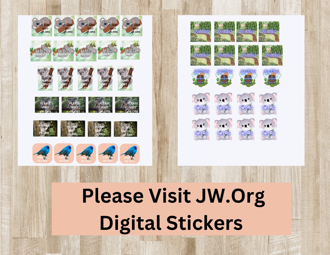 JW Stickers Digital Downloads 13 Sheets - Etsy