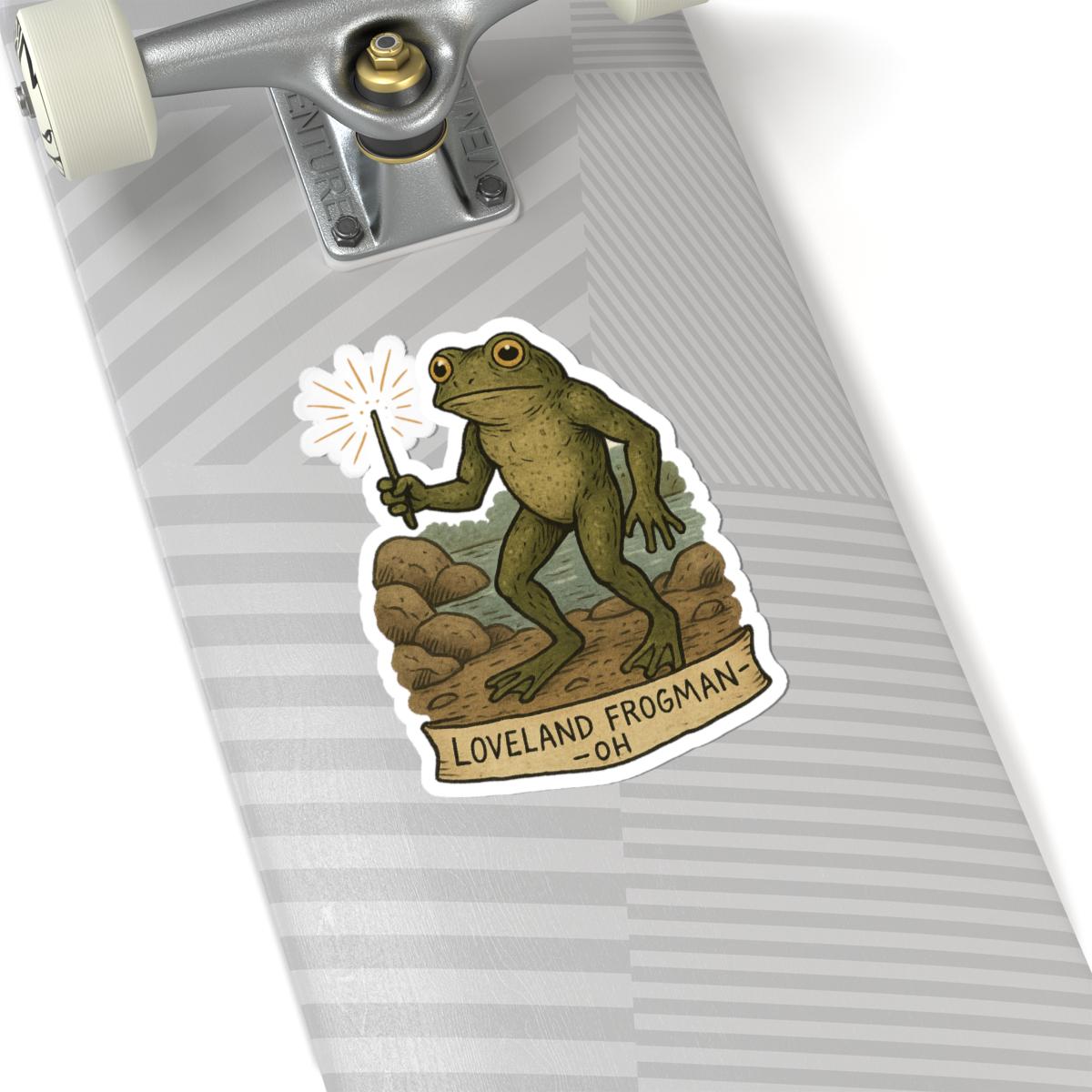 Loveland Frogman OH Sticker: Cryptid Art Decal - Etsy