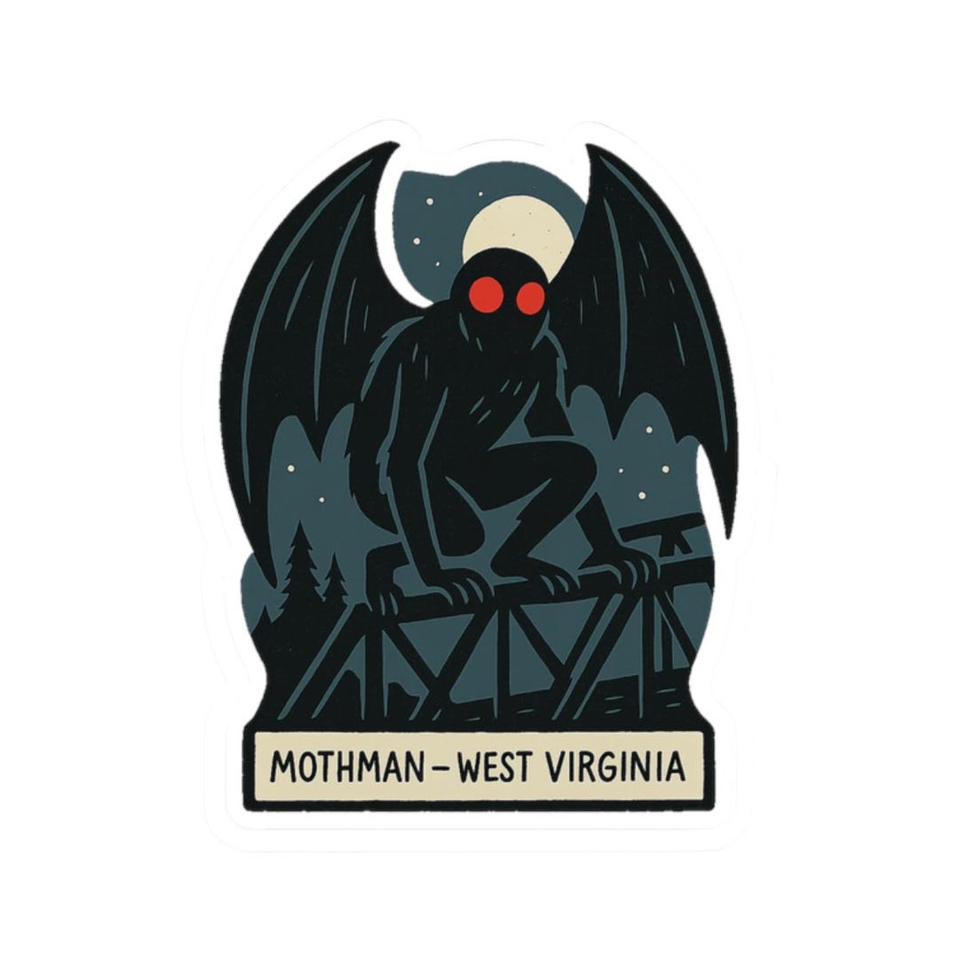 Mothman Vinyl Sticker – Cryptid Creature Decal | West Virginia Urban ...