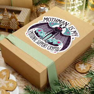 Mothman Emotional Support Cryptid Sticker: Whimsical Vinyl Decal - Etsy